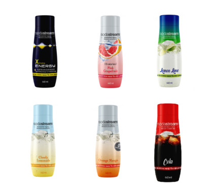 SODASTREAM CONCENTRATE - SODA STREAM SYRUP - 440ml - UP TO 9 LITER SODA ...