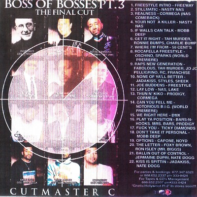 CUTMASTER C - BOSS OF BOSSES PT. 3 THE FINAL CUT - HIP HOP RAP MIXTAPE ...