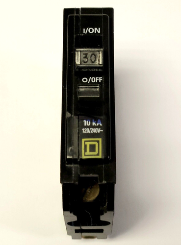 SQUARE D QO130 Single Pole 30 AMP Type QO Circuit Breaker 120 240 VAC ...
