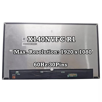 X140NVFC R1 LED LCD Display Panel Matrix New 30 pin EDP 1920x1080 ...