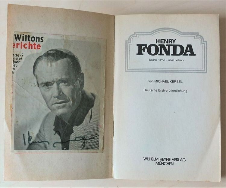 Henry Fonda Autograph Lot. 8 x 10 and Book. CoA | eBay