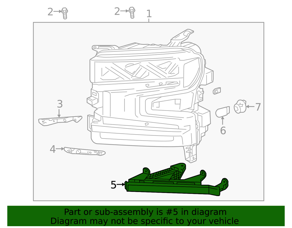 Genuine GM Headlamp Bracket 84737957 | eBay