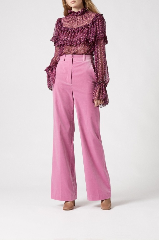 Scanlan Theodore Silk GGT Floral Ruffle Blouse Size AU/UK6 (US/2 ...