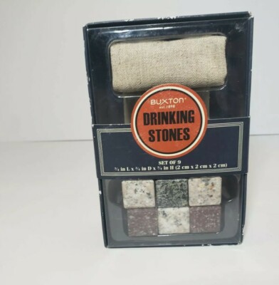 Drinking Stones NEW in Box Set of 9 Stones + Bag 3/4"L x 3/4"D x 3/4"H ...