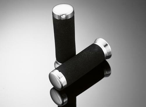 Highway Hawk - HH-45-014 - Foam Grips with Chrome End-Caps, 7/8in. for ...
