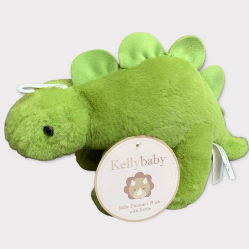 Kellytoy Kellybaby Green Dinosaur Plush Stuffed Dino Baby Lovey With ...