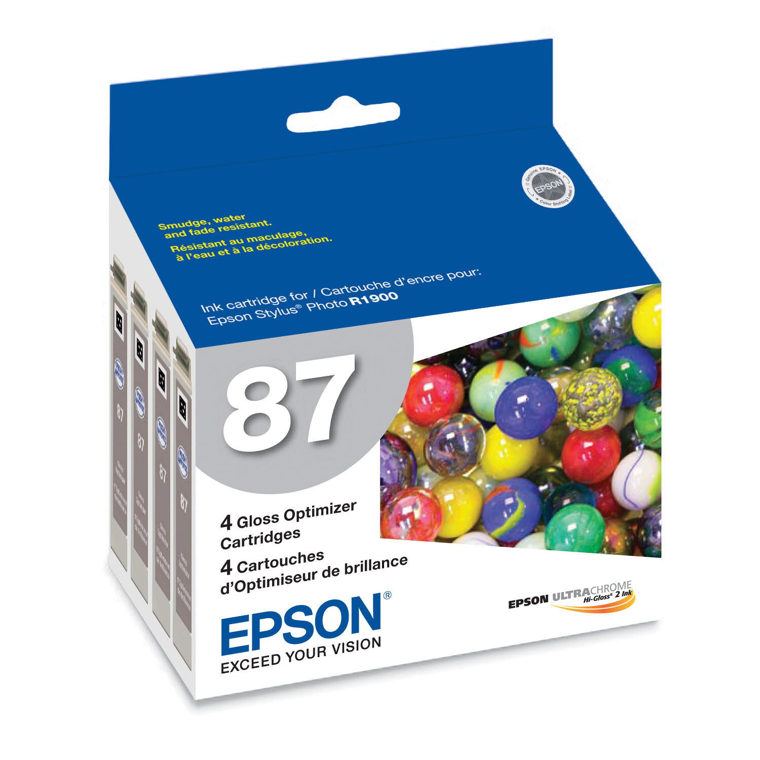 4PK Genuine Epson 87 T0870 Gloss Optimizer Ink Cartridge for Stylus ...