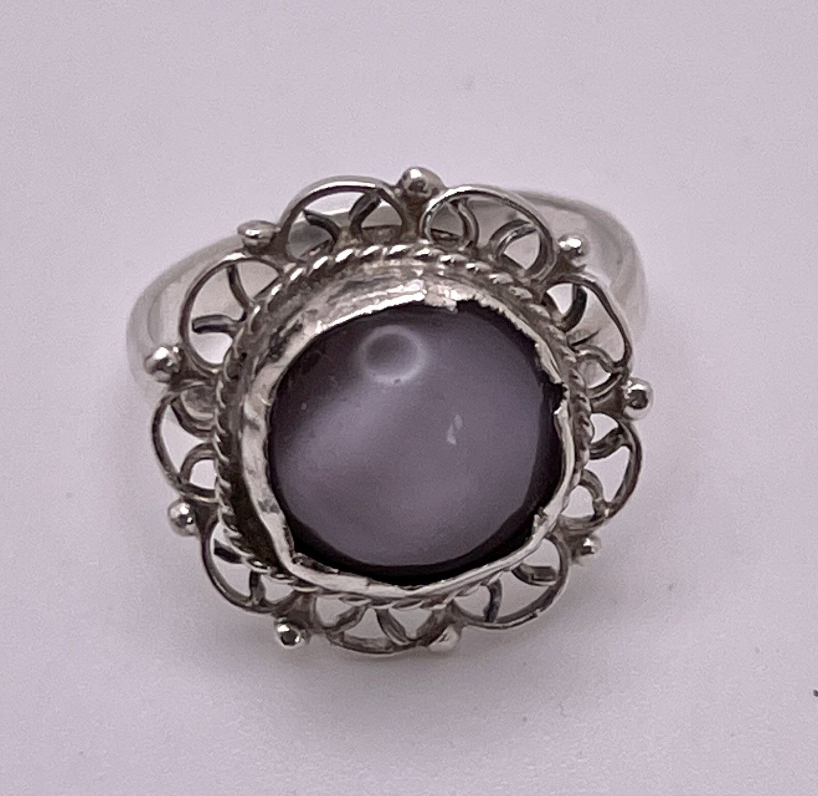 Vintage Amethyst Stone Mexico Silversmith Sterling Silver Size 6.75 ...