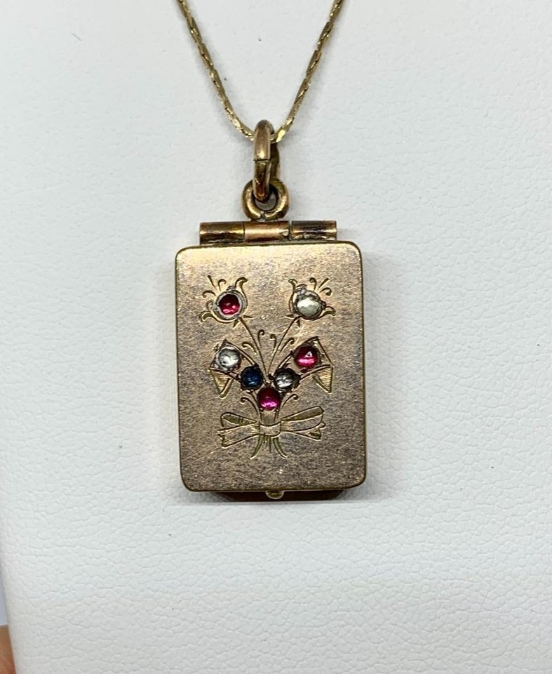 Tiger's Eye Locket Man In The Moon Sun Apollo Victorian Rare Hand ...