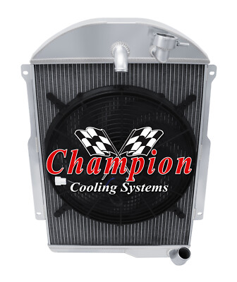 ER Champion 3 Row Radiator W/ 16" Fan for 1939 Chevrolet Master 85 L6 ...