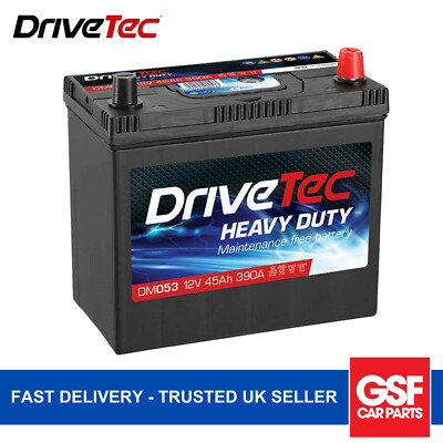 DriveTec Car Battery DM053 12V 45Ah 390A 3 Years Warranty T1 T3 Starter ...