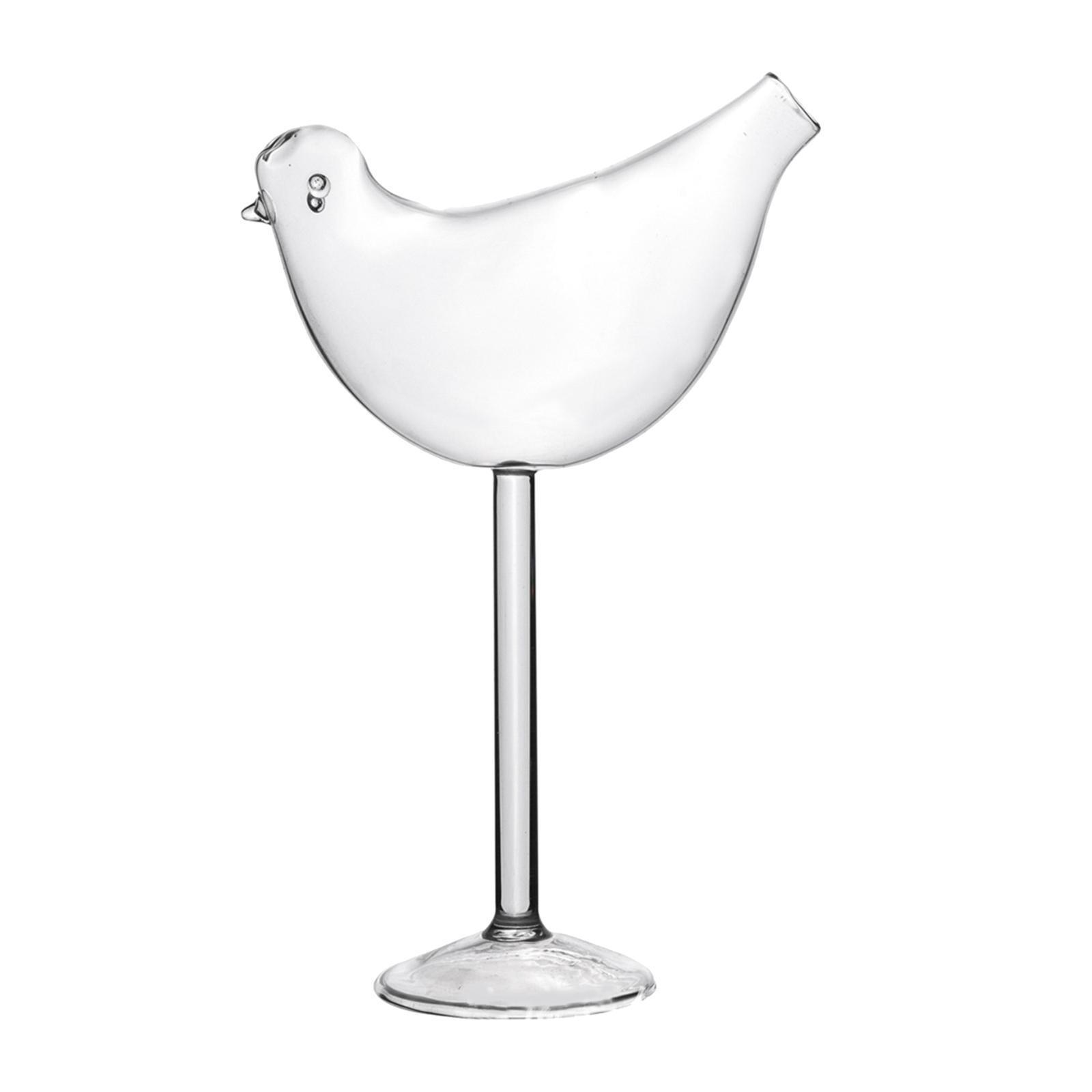 Creative Bird Shaped Cocktail Glass Bird Glass Clear Wine Glasses ...