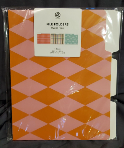 U Brands Decorative File Folders - Hyper Prep (Set of 6) | eBay