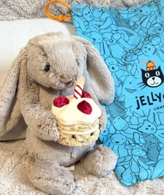 Jelly Cat Bashful Bunny Beige Birthday Cake New Brand Birthday Gift For ...