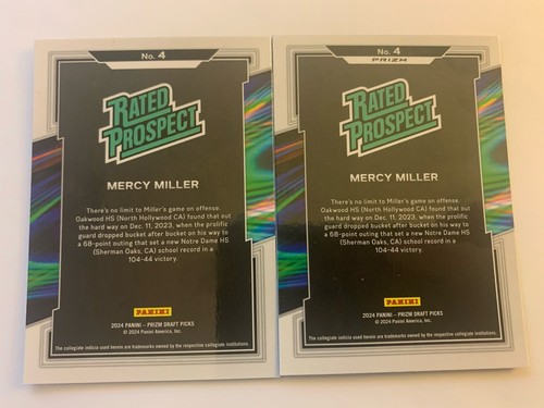 2 Mercy Miller 2025 Panini Prizm draft picks rookie basketball cards | eBay