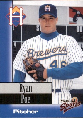 Ryan Poe 1998 Multi-Ad Helena Brewers #28 RC Card *AutographDen* FREE ...