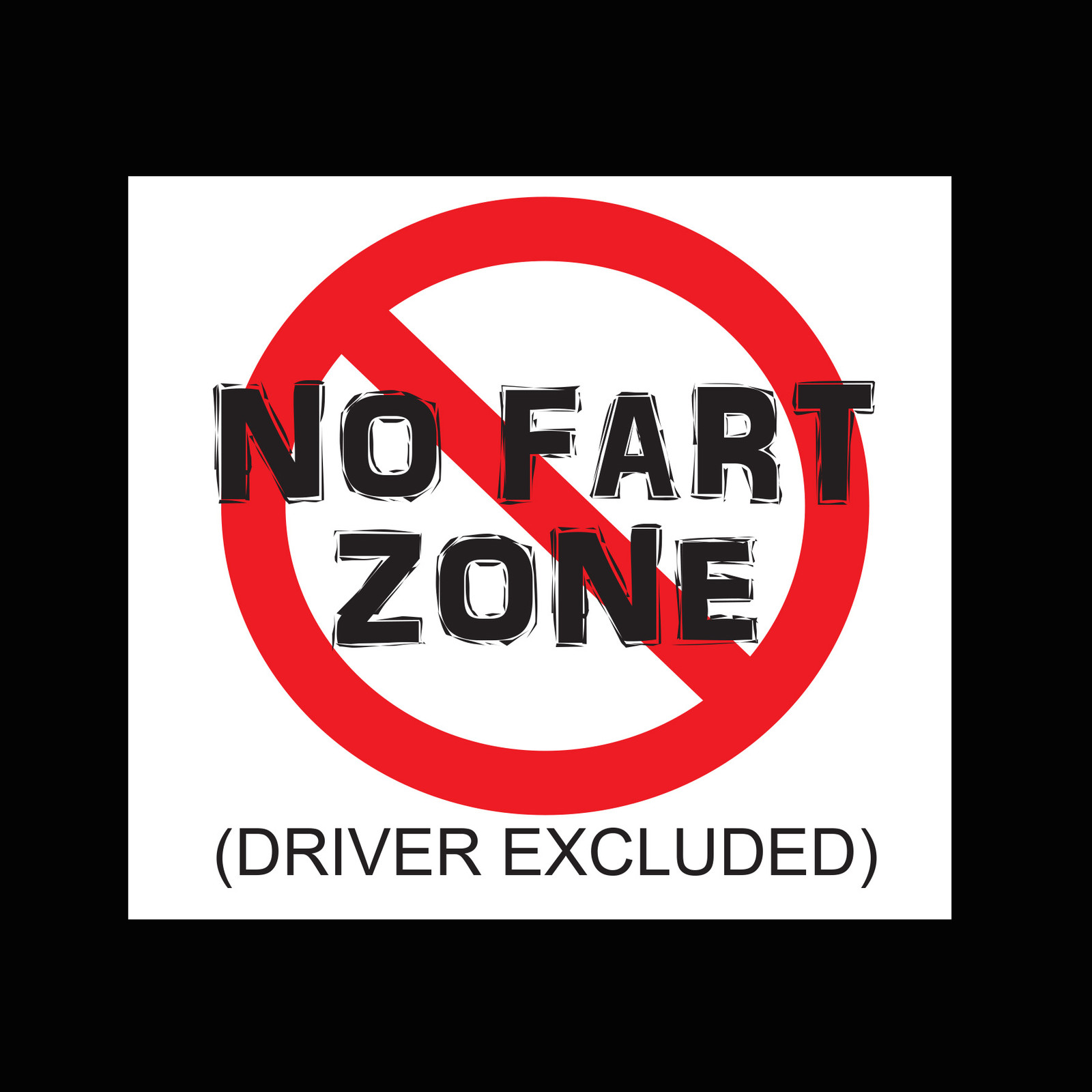 Funny No Fart Zone UV Car Sticker Christmas Birthday Gift | eBay Australia
