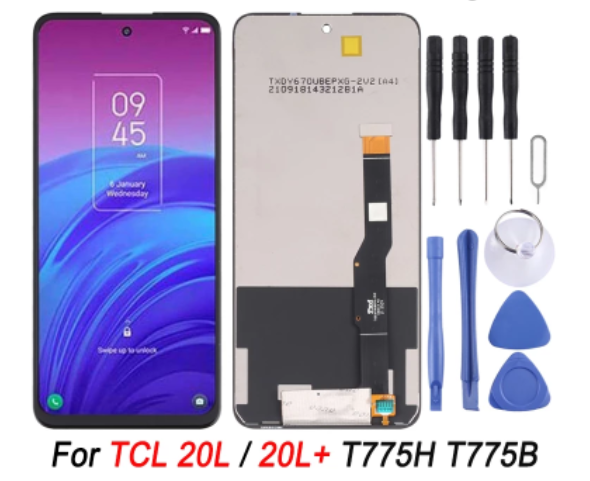 LCD Screen and Digitizer Full Assembly For TCL 20L / 20L Plus T775H ...