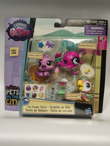 LPS Littlest Pet Shop Ice Cream Party Platypus Narwhal Parrot Rare HTF ...