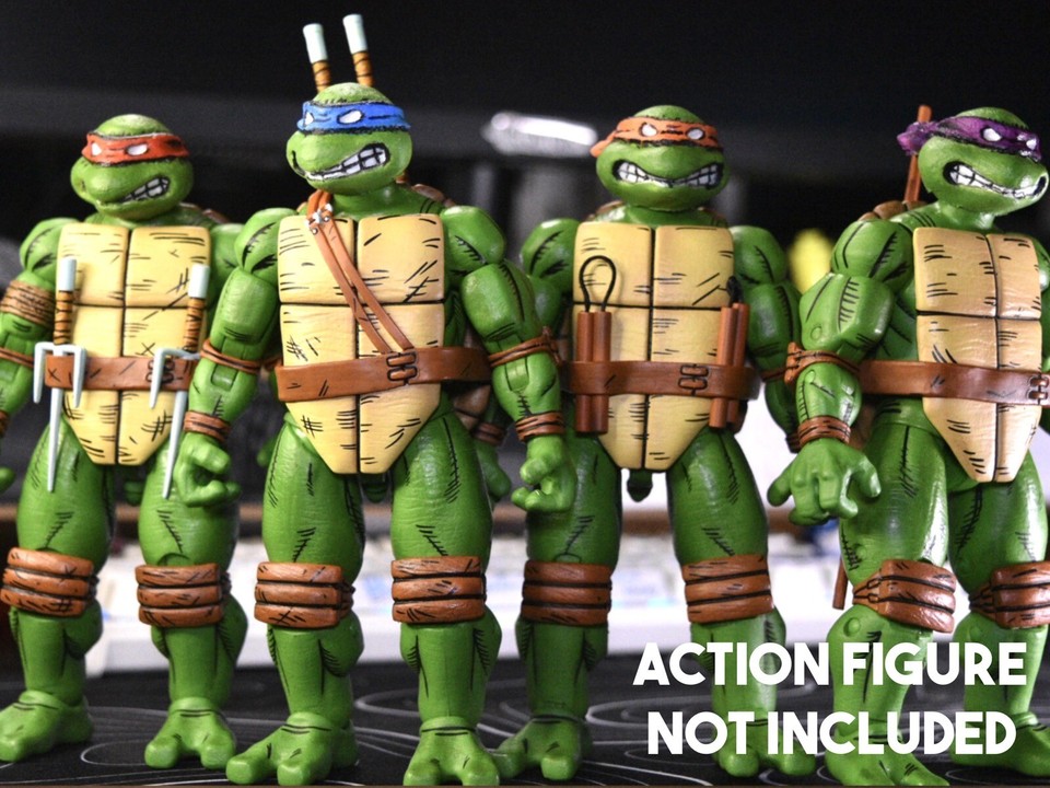 TMNT Turtle Bros Comic Heads fits NECA Comic Turtles Action Figures ...