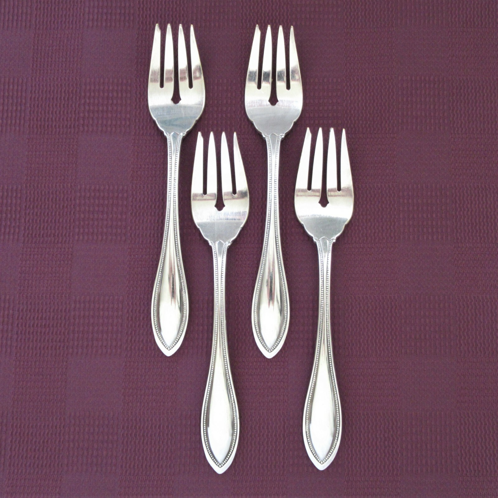 Oneida Silver Arbor set of 4 salad forks silverplate flatware | eBay
