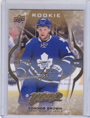 CONNOR BROWN 2016-17 UPPER DECK MVP GOLD SCRIPTS RC #064/135 #294 ...