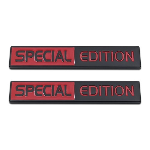 2x Black Metal Red Coated Special Edition Logo Racing Coupe Emblem ...