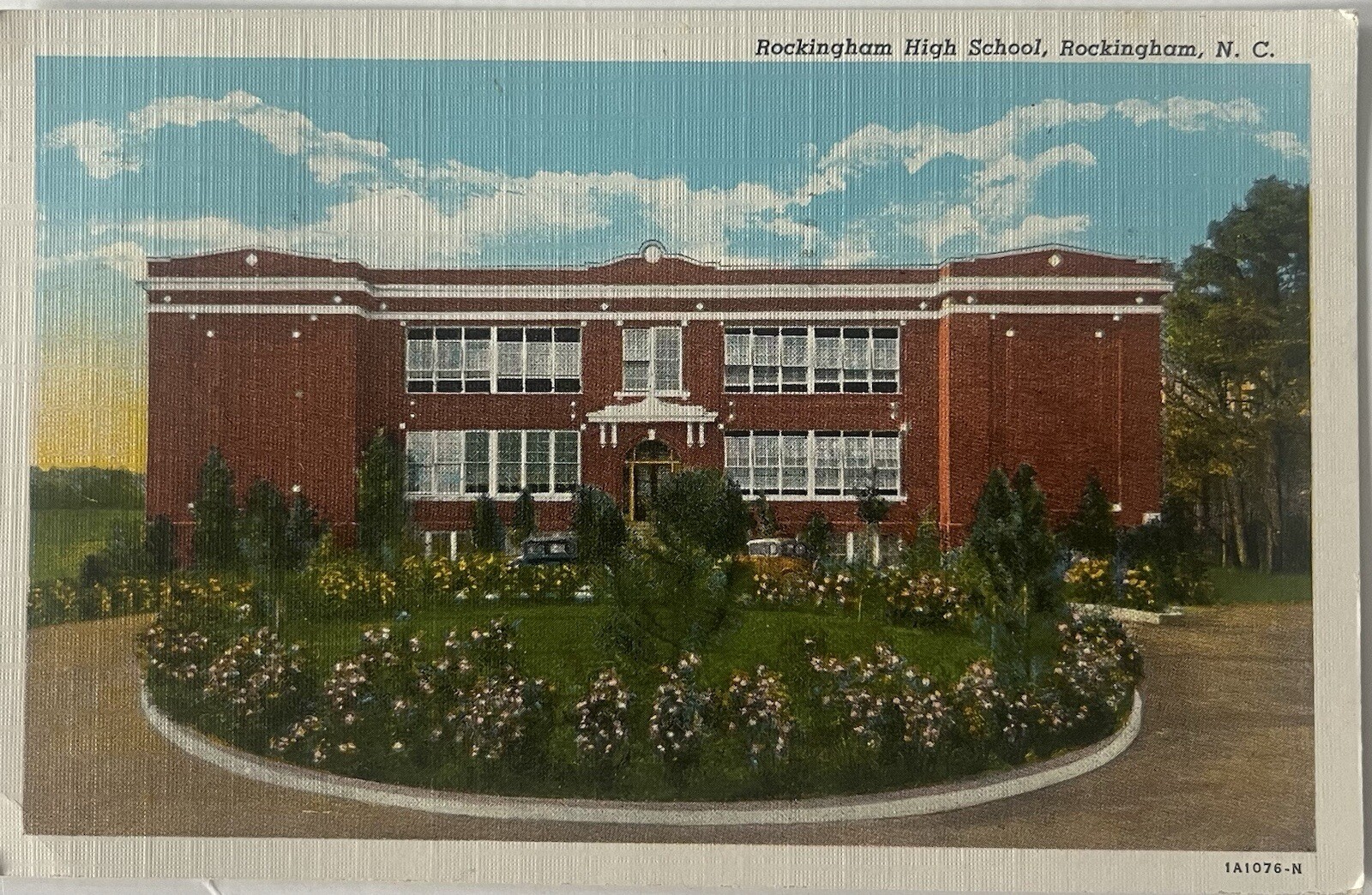 Vtg Postcard Rockingham High School Rockingham, NC North Carolina | eBay