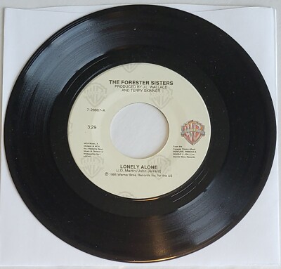 The Forester Sisters...."Lonely Alone & Heartless Night" 45 RPM 7 ...