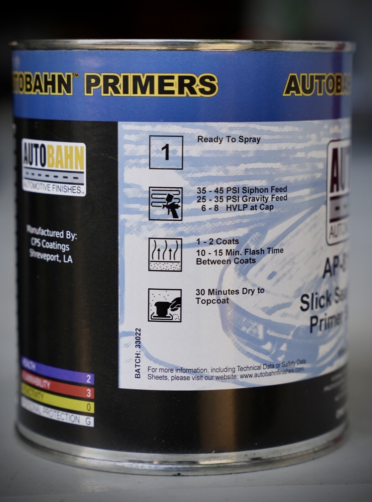 Autobahn Slick Seal BLACK 1K Primer Sealer Quart size! AP-8116 Ready to ...