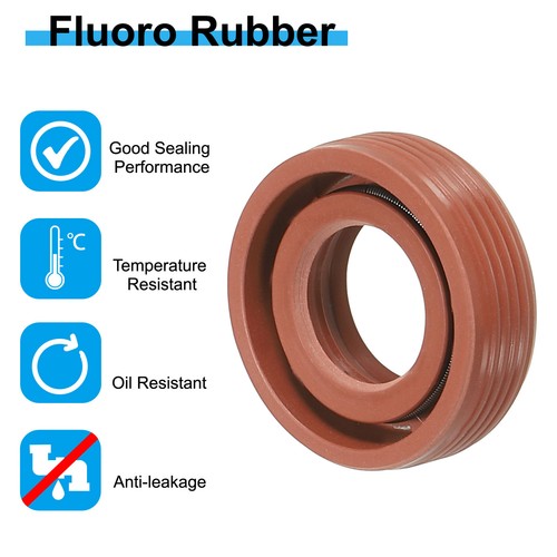 EU Radial Shaft Seal 12mm ID x 22mm OD x 7mm Width Fluoro Rubber TG4 ...
