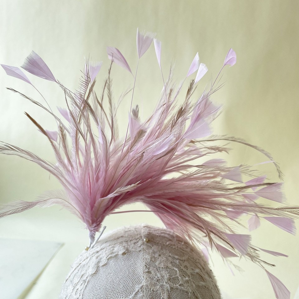 Goose Hackle Feather Twisted Mount Flower Millinery for Hat Fascinator ...