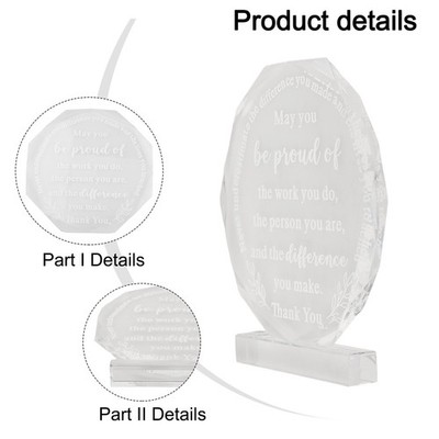 Acrylic Farewell Retirement Trophy Thoughtful Souvenir for Colleagues ...