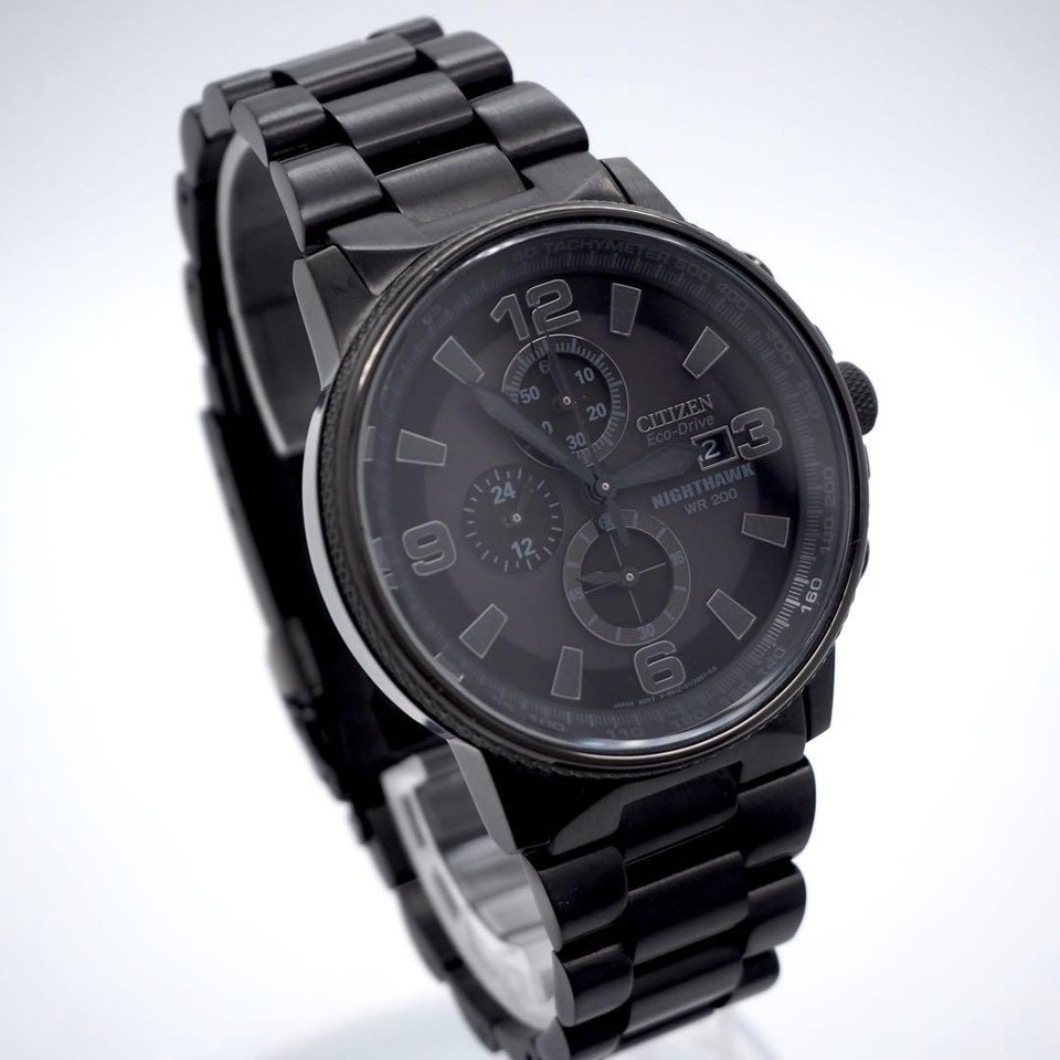 Citizen Promaster Nighthawk CA0295 58E Black Chronograph Diver Watch ...