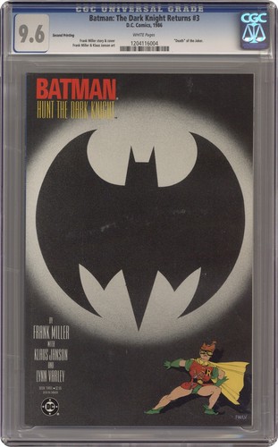 Batman The Dark Knight Returns #3 Miller Variant 2nd Printing CGC 9.6 1986 | eBay