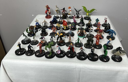 HEROCLIX VTG 2002 Lot of 50+ Bulk Figures No Cards Marvel Wizkids DC ...
