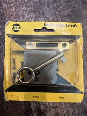 RARE German Junie Cabinet Door Lock & Skeleton Key 663 30 Vintage Made ...