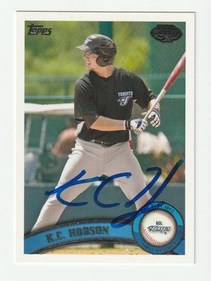 KC Hobson Signed 2011 Topps Pro Debut Card Auto Blue Jays Autograph #78 ...