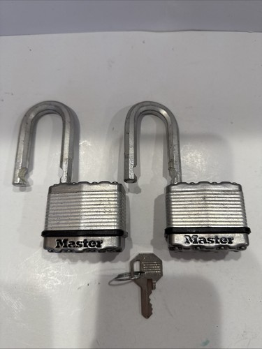 2 Master Lock M5 Padlock Keyed Heavy Duty Steel Boron-Carbide | eBay