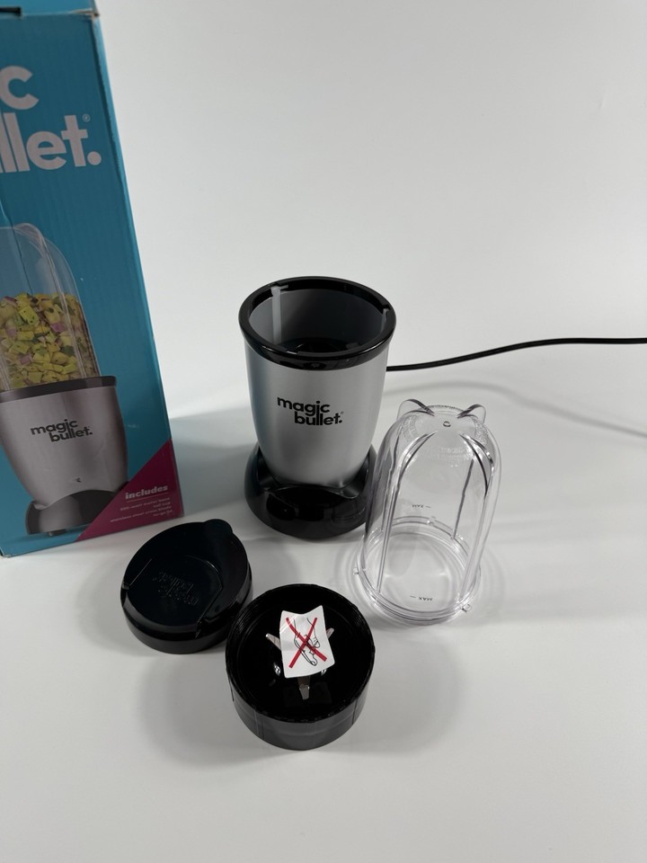 NutriBullet 1485 Magic Bullet 4pc Blender Mixer & Food Processor Silver ...
