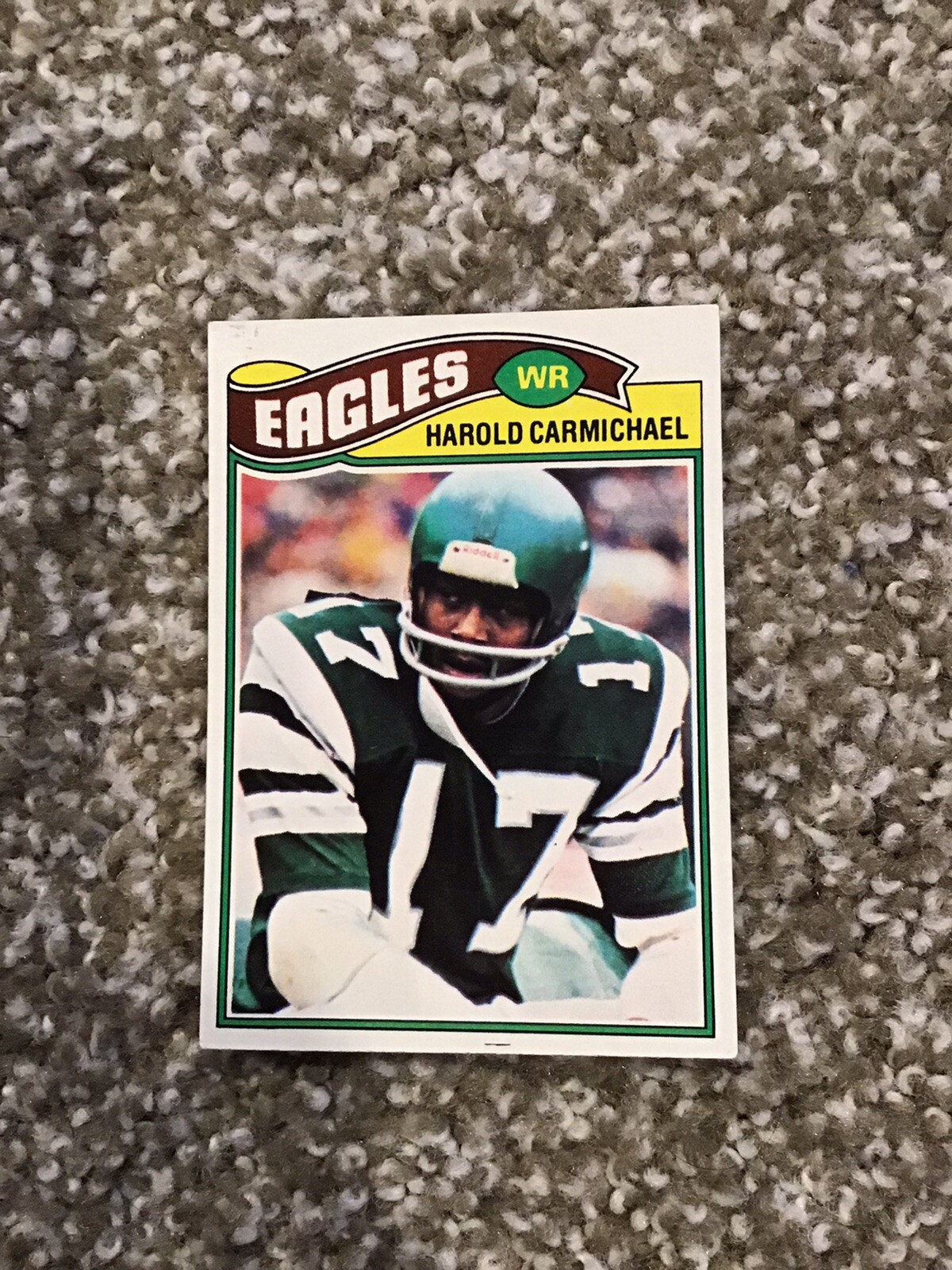 PHILADELPHIA EAGLES HAROLD CARMICHAEL 1977 TOPPS FOOTBALL CARD #144 NM ...