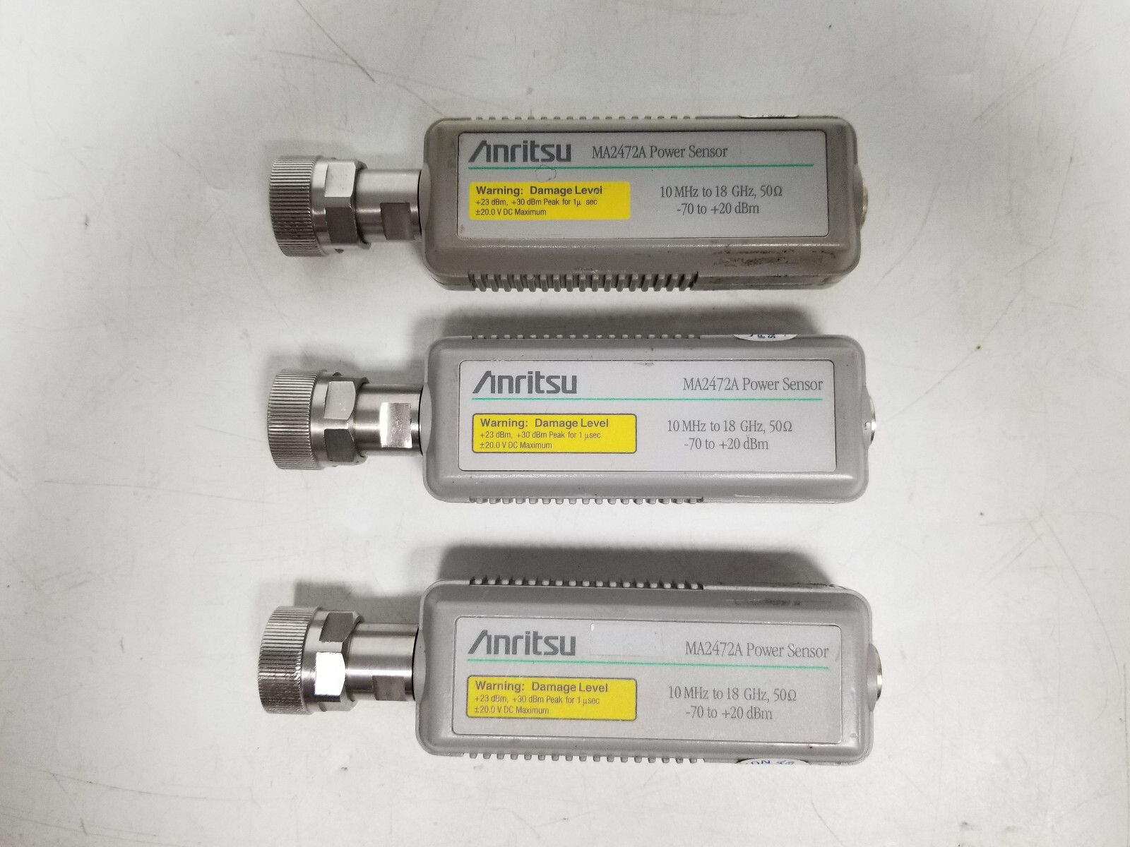 Lot of 3 Anritsu MA2472A Diode Power Sensors (10 MHz - 18 GHz) Parts | eBay