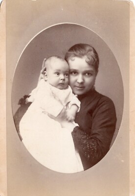 Olean NY Pretty Mother and Newborn Baby 1880s Antique Cabinet Card ...