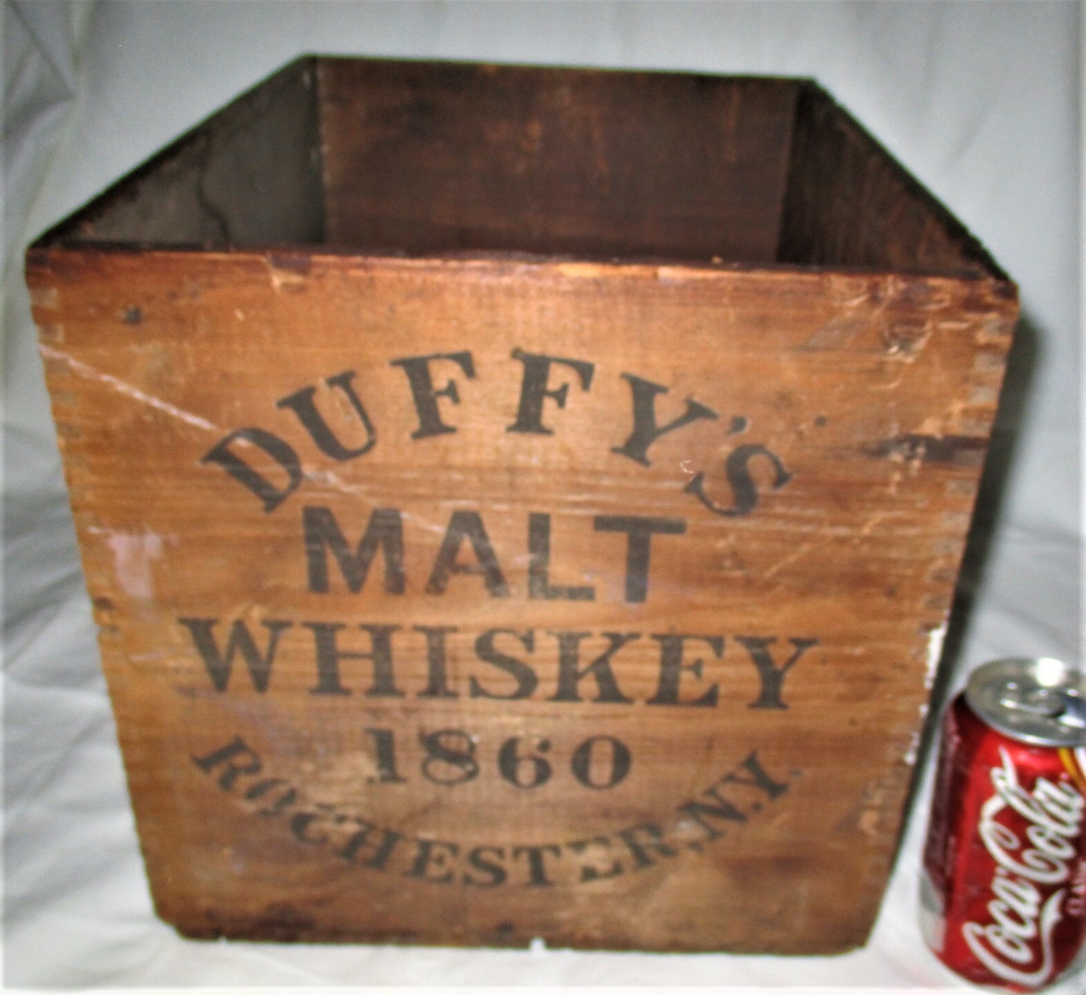 ANTIQUE 1860 USA DUFFY'S MALT WHISKEY BOTTLE WOOD BOX ADVERTISING CRATE ...