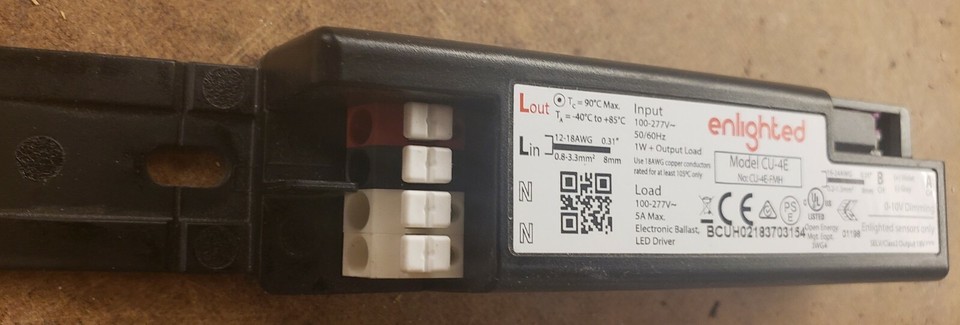 Enlighted CU-4E Fixture Mount Control Unit for LED Drivers and Ballast ...