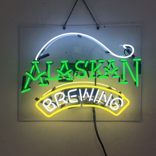 US Stock Alaskan Brewing Beer Neon Sign 19x15 Beer Bar Man Cave Room ...