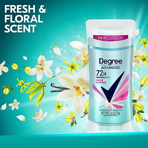 Advanced Antiperspirant Deodorant Sheer Powder 72-Hour Sweat & Odor ...