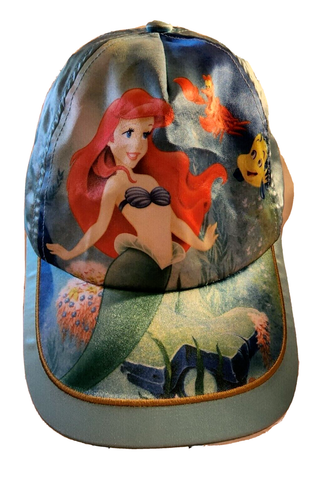Disney Blue Satin Little Mermaid Hat Ariel Flounder Disney Store ...