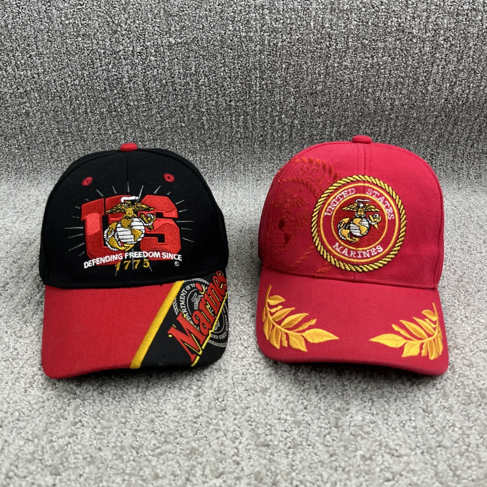 Military USMC Marine Corps Caps Hats Adjustable Strap… - Gem