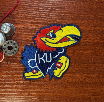 Kansas Jayhawks KU Patch Kansas University College Embroidered Iron On ...